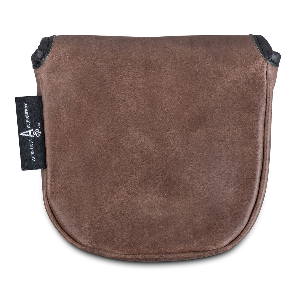 BROWN GENUINE LEATHER CUSTOM MALLET GOLF HEADCOVER - MADE IN USA – Ace ...