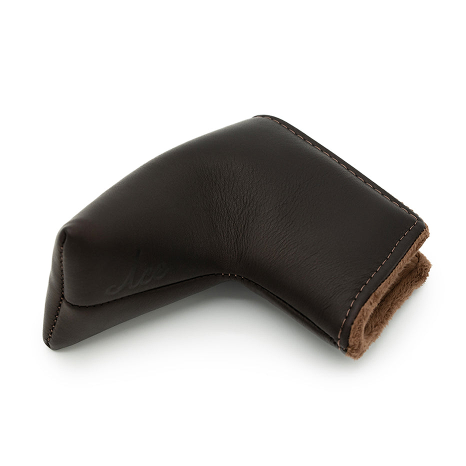 BROWN GENUINE LEATHER CUSTOM GOLF PUTTER HEADCOVER | HANDMADE IN USA ...