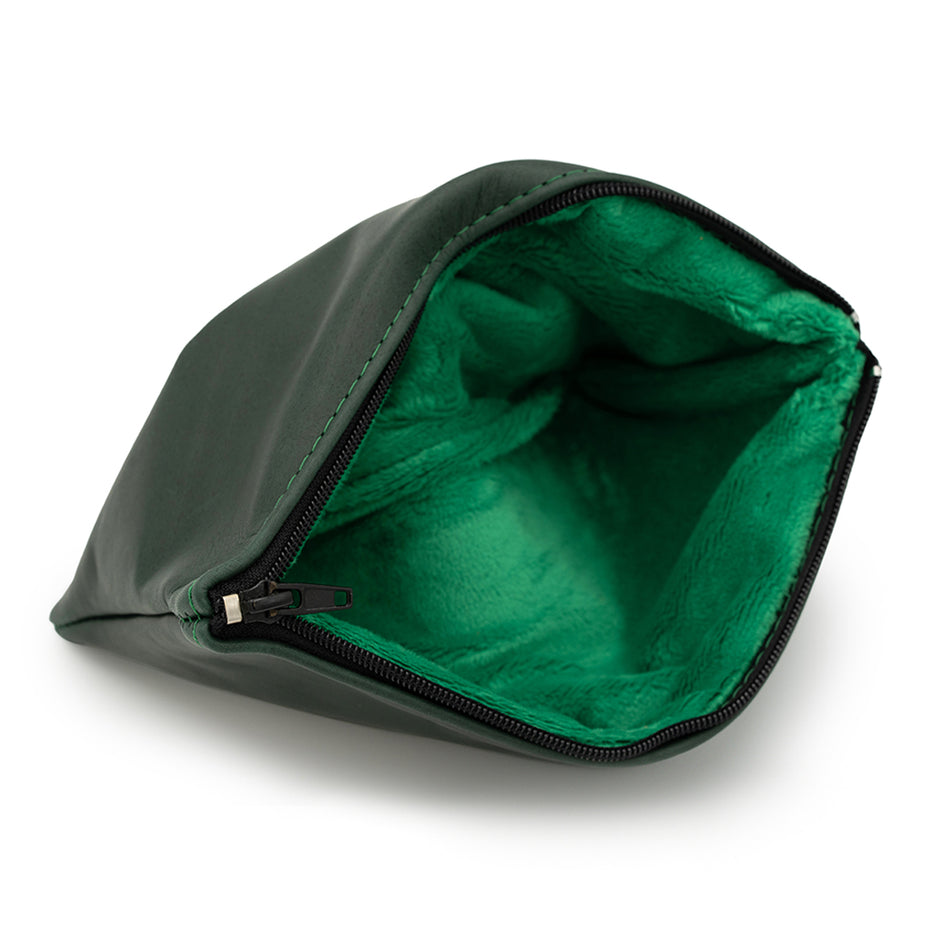 Green Genuine Calfskin Leather Cash Bag Valuables Pouch | Made in USA ...