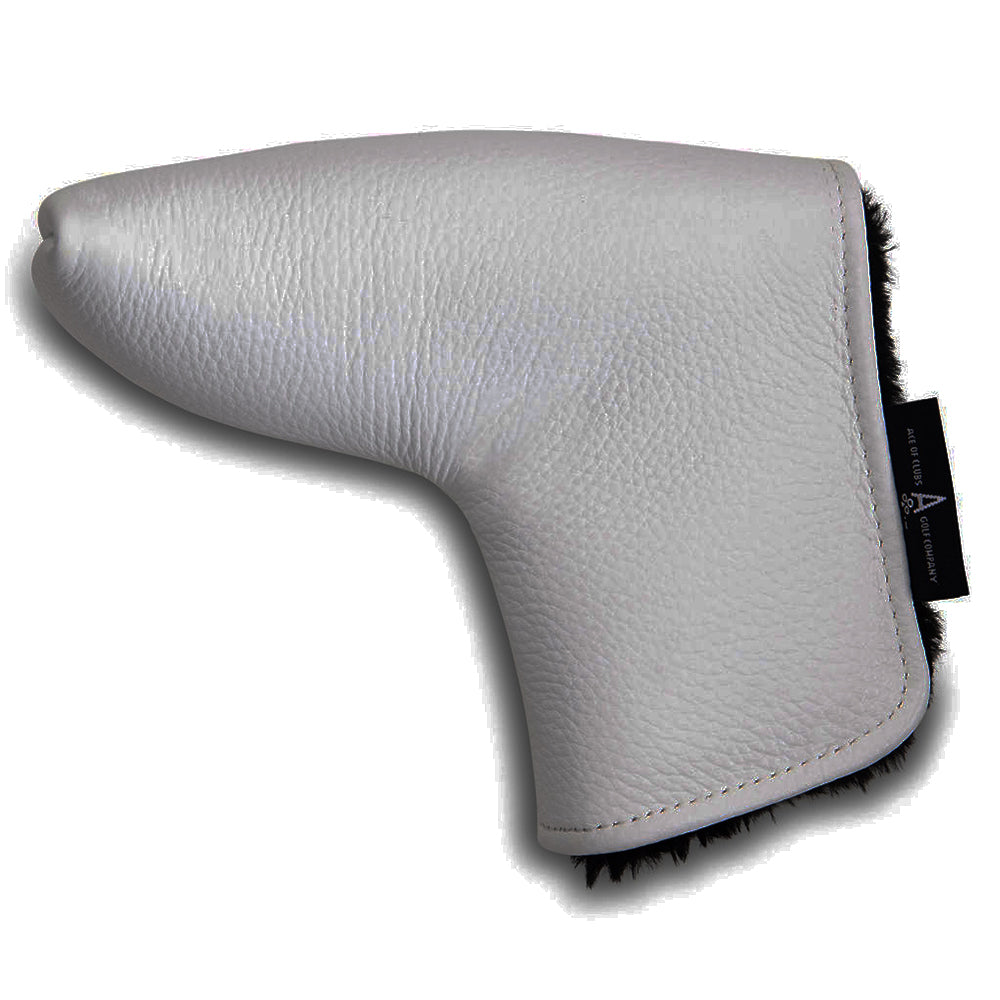 GREY GENUINE LEATHER CUSTOM GOLF PUTTER HEADCOVER | HANDMADE IN USA ...