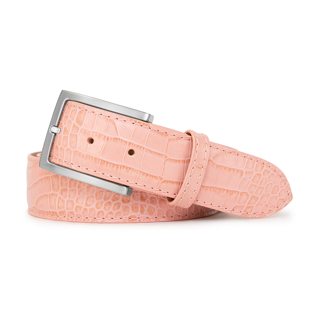 Pearl Alligator Genuine Calfskin Leather Golf Belt | Ace of Clubs Golf ...