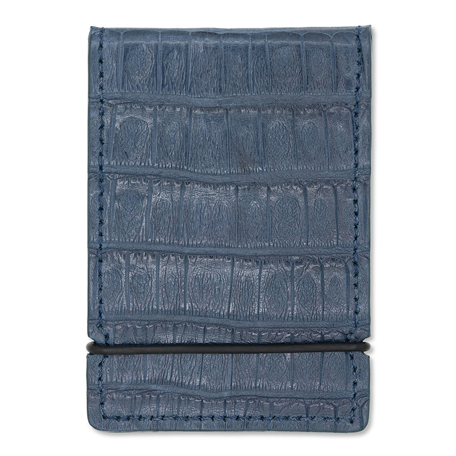 NAVY BLUE CAIMAN GENUINE ALLIGATOR LEATHER CASH COVER GOLF WALLET – Ace ...