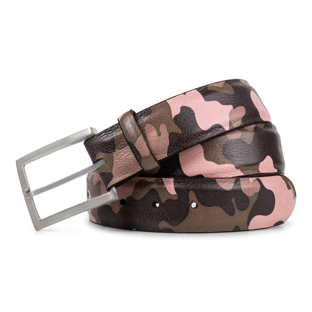 Pink Camo Full Grain Calfskin Leather Golf Belt | Ace of Clubs – Ace of ...