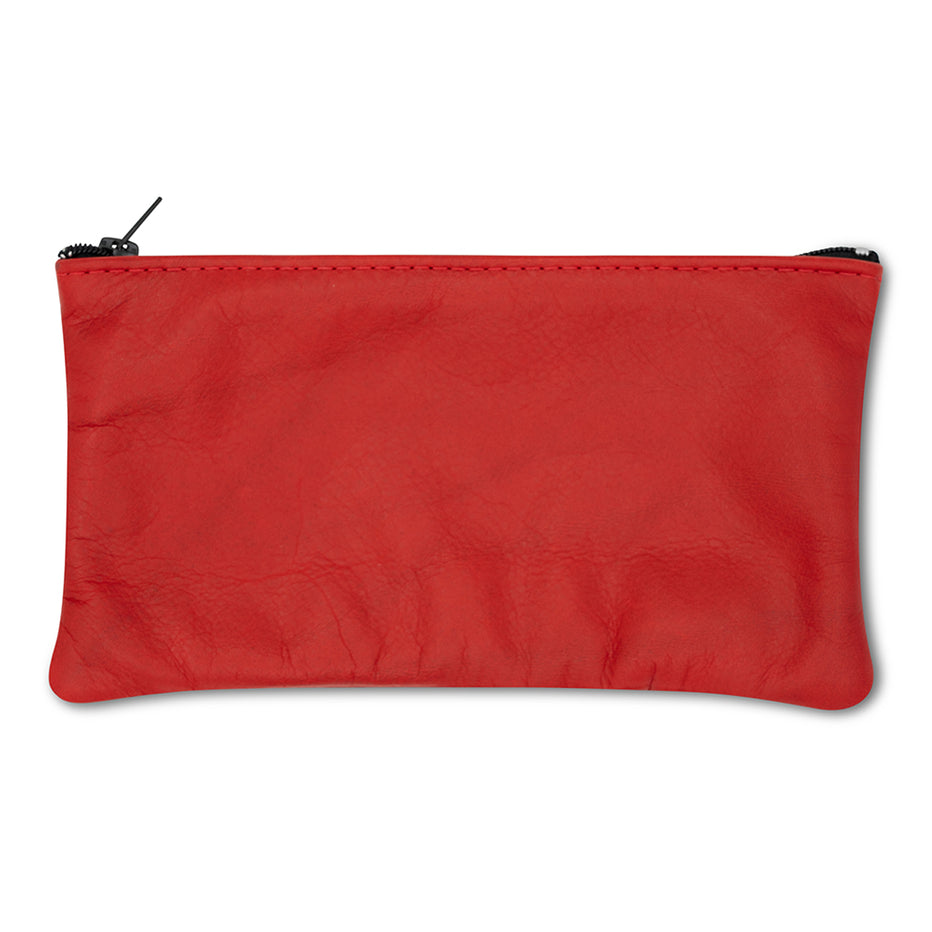 Red Genuine Leather Cash Bag Valuables Pouch | Made in USA – Ace of ...