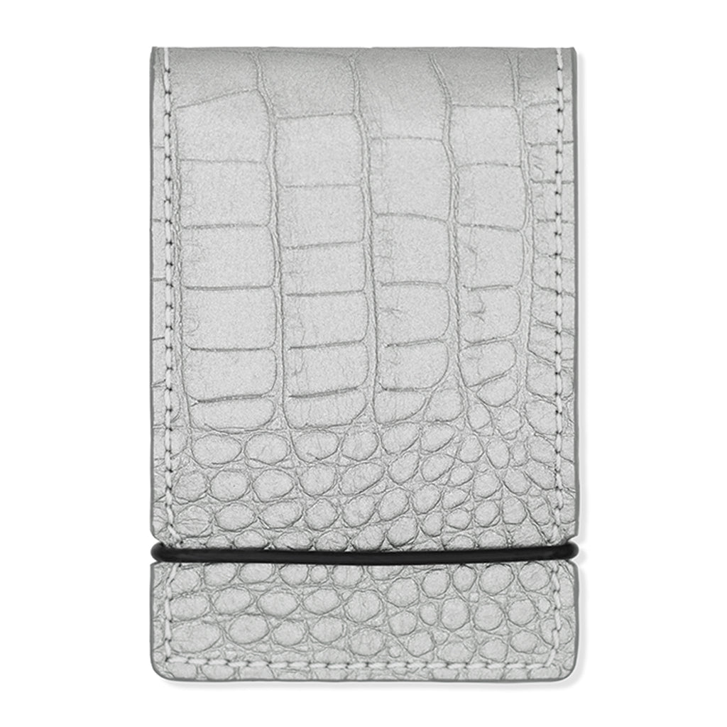 SILVER ALLIGATOR GENUINE LEATHER CASH COVER GOLF WALLET – Ace of Clubs ...