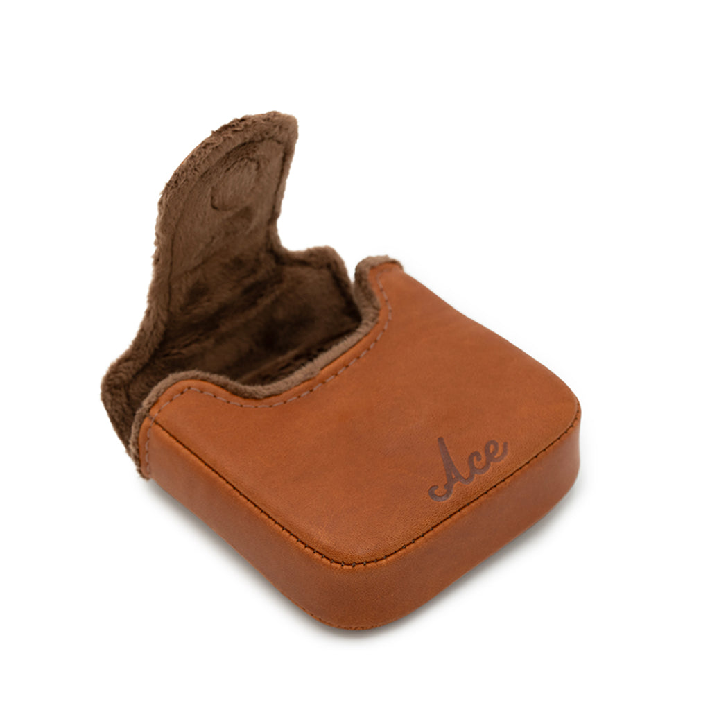 TOBACCO LEATHER CUSTOM MALLET PUTTER GOLF HEADCOVER | USA – Ace of ...